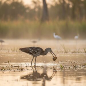 Which large wading bird is the only stork species that breeds in the ...